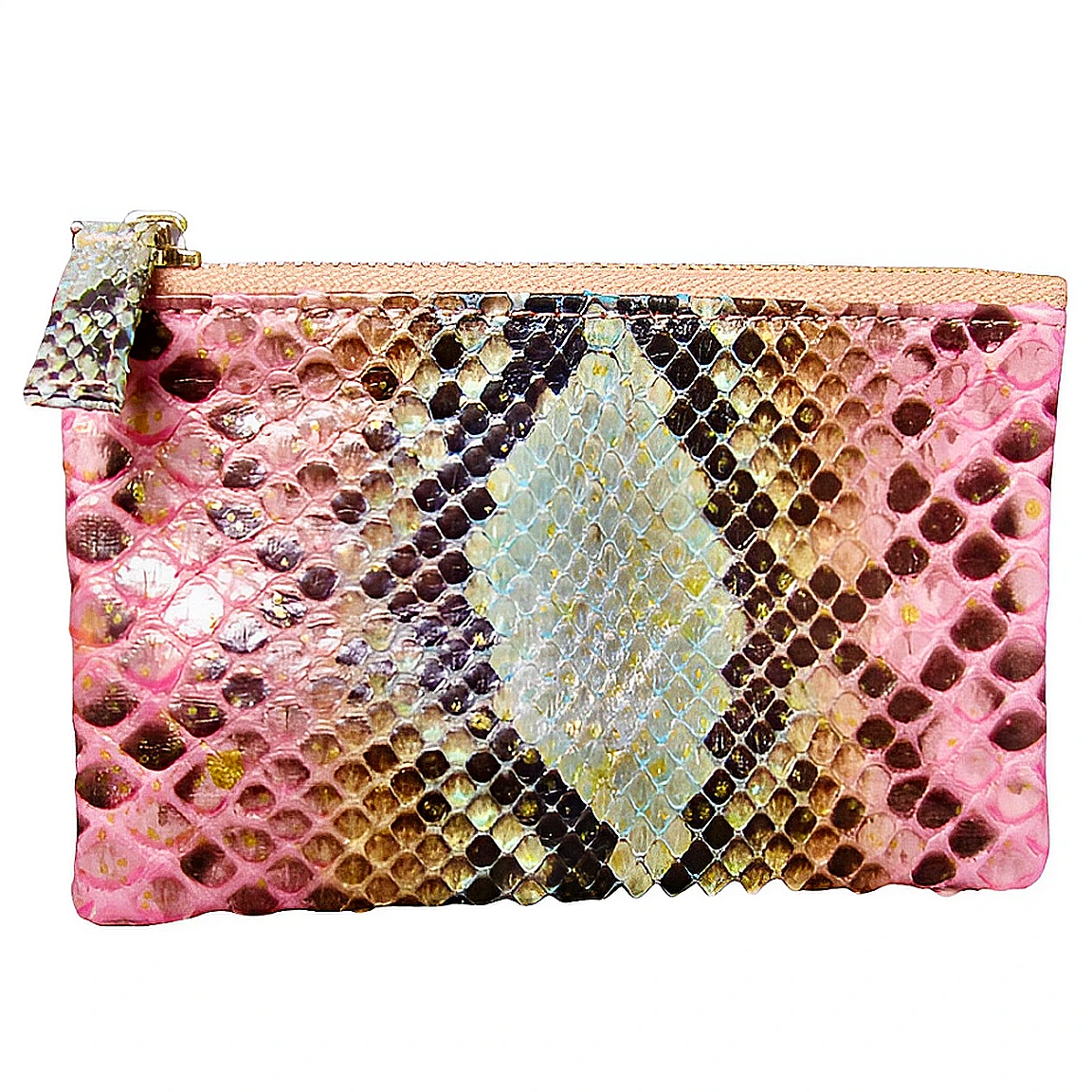 Pink Multicolor Zip Pouch - Bee In Style